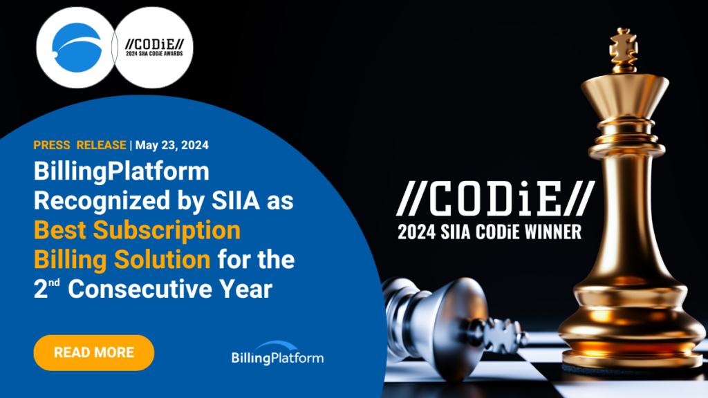 BillingPlatform: Best Subscription Billing Solution, SIIA CODiE 2024
